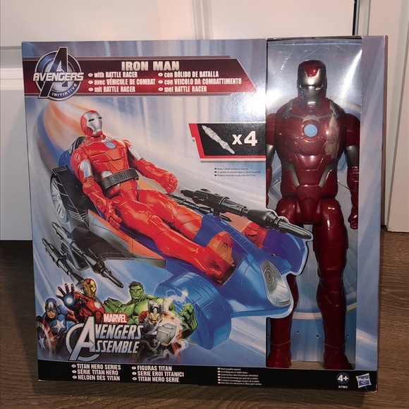 Hasbro | Toys | Avengers Assemble Iron Man With Battle Racer Nwb | Poshmark